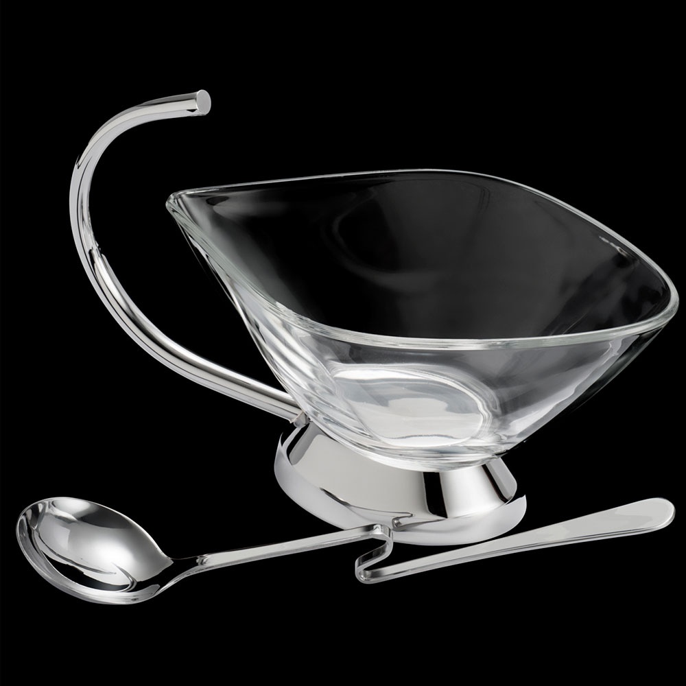 Molheira De Vidro E Aço Inox com Concha Caribe 450ml – Wolff | JC Presentes